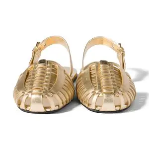 Miu Miu Laminated Nappa Leather Fisherman Sandals