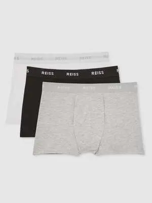 REISS Heller Stretch-cotton Logo-waistband Boxers 3 Pack - Multi