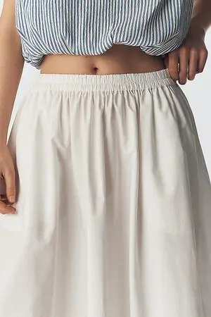 ALIGNE Natalie Poplin Maxi Skirt - White