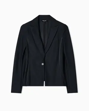 Giorgio Armani Stretch Jersey Single-breasted Jacket