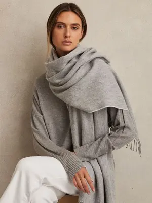REISS Pictonsoft Wool-cashmere Scarf