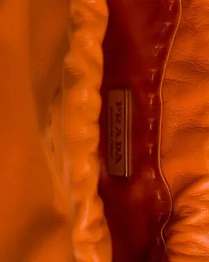 Prada Nappa Leather Smartphone Pouch - Orange