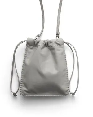 Prada Nappa Leather Smartphone Pouch - Grey