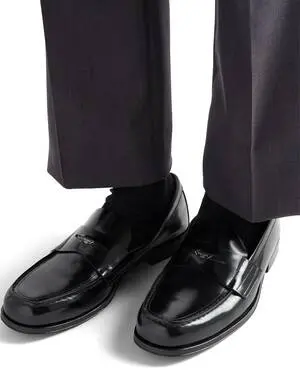 Prada Brushed Leather Loafers