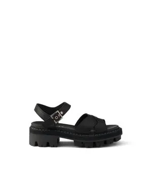 Prada Leather Sandals - Black