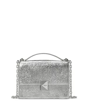 Kate Spade New York Metallic Leather Crossbody - Silver