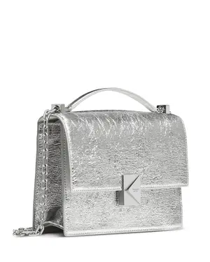 Kate Spade New York Metallic Leather Crossbody - Silver