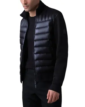 Men's Down Jackets with Contrast Yoke