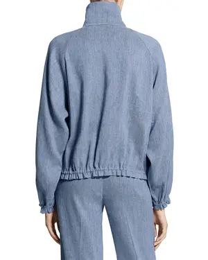 Theory Ruffled Denim Jacket