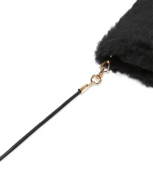 Max Mara Ombrato Alpaca Blend Teddy Mittens - Black