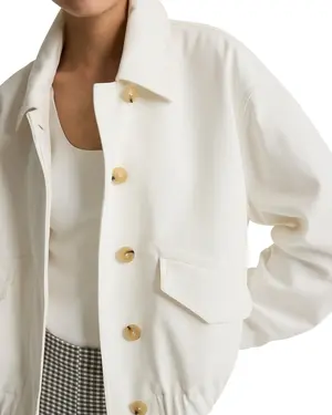 Vince Bomber Jacket - Chalk