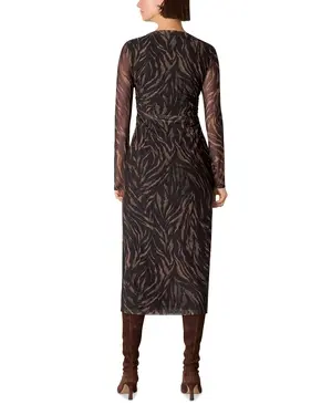 Whistles Abstract Zebra Mesh Dress