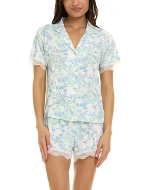Flora Nikrooz Luna Notch Short Pajama Set - Blue