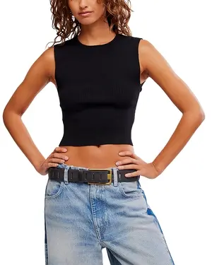 Free People Back To Back Tee - Black