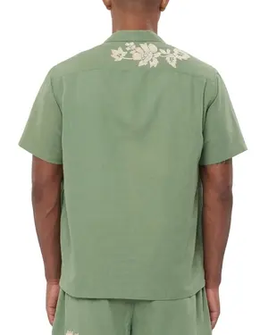 BAZISZT Toujours Spread Collar Floral Shirt