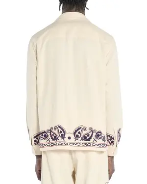 BAZISZT Memento Paisley Pattern Shirt - Beige