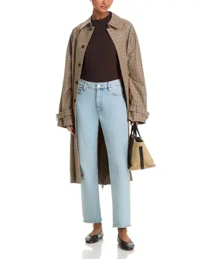 FRAME The Borrowed Mid-rise Slim Straight Jeans - Ida
