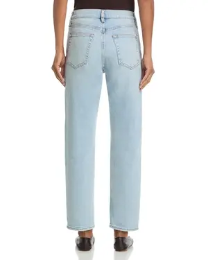 FRAME The Borrowed Mid-rise Slim Straight Jeans - Ida