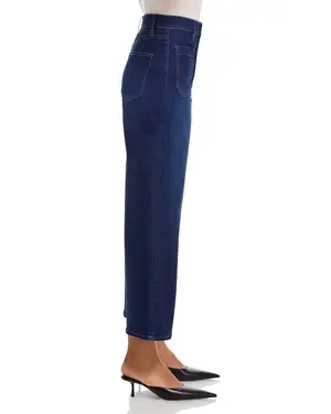 FRAME The Anchor High-rise Ankle Wide-leg Jeans - Cicero
