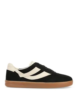Vince Oasis Leather Lace Up Sneakers - Black
