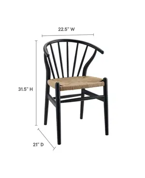 MODWAY Flourish Spindle Wood Dining Side Chair, Set Of 2