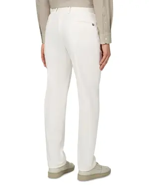 Boggi Milano Regular Fit Stretch Panama Trousers - White