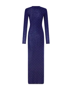 Rabanne Studded Long Sleeve Maxi Dress - Black
