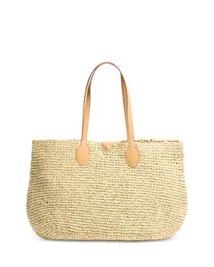 Stoney Clover Lane Large Raffia Beach Tote Bag