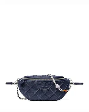 Tory Burch Fleming Charm Denim Belt Bag