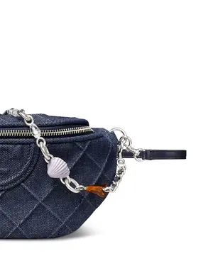 Tory Burch Fleming Charm Denim Belt Bag