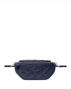 Tory Burch Fleming Charm Denim Belt Bag