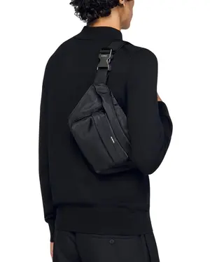 Sandro Technical Fabric Shoulder Bag