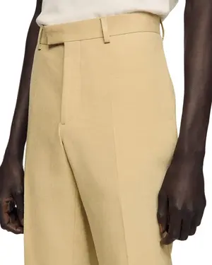 Sandro Classic Fit Linen Blend Trousers - Sand