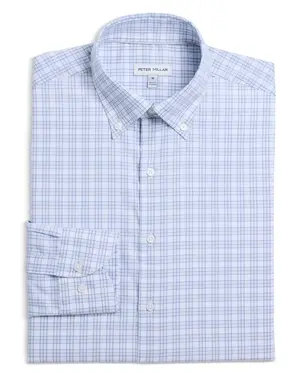 Peter Millar Douglas Crown Lite Cotton Stretch Classic Fit Sport Shirt - Gale Grey