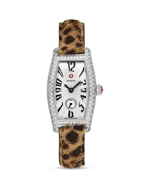 Michele Special Edition Coquette Watch, 23mm X 40mm - Leopard/white