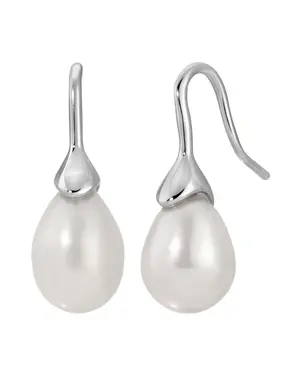 HEAVEN MAYHEM Odette Pearl Drop Earrings - Silver