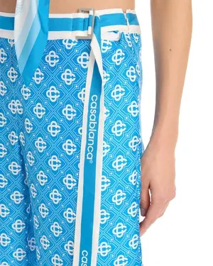 Casablanca Printed Silk Pants - Gradient Diamond