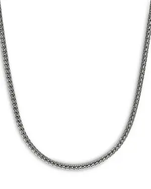 John Hardy Sterling Chain Icon Woven Link Necklace Silver