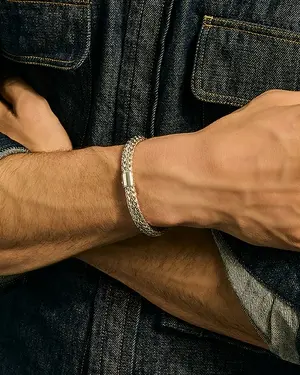 John Hardy Icon Woven Chain Link Bracelet - Silver