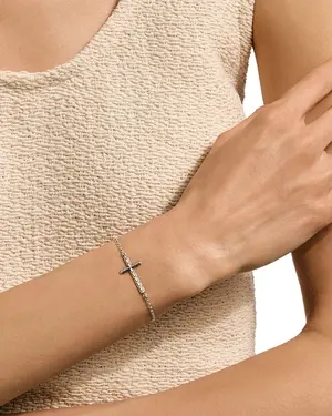 John Hardy Sterling Cross Chain Link Bracelet - Silver