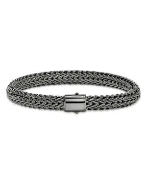 John Hardy Icon Dark Woven Link Bracelet - Silver