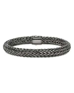 John Hardy Icon Dark Woven Link Bracelet - Silver