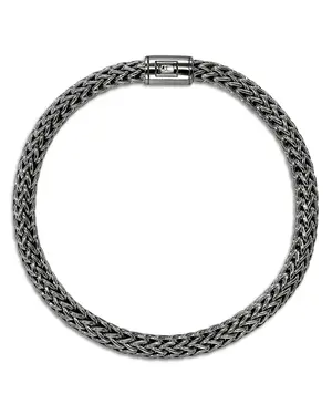 John Hardy Icon Dark Woven Link Bracelet - Silver