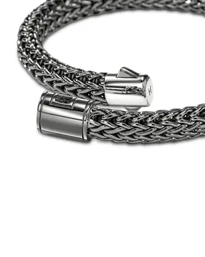 John Hardy Icon Dark Woven Link Bracelet - Silver
