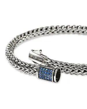 John Hardy Sterling Icon Blue Sapphire Pave Bracelet - Silver