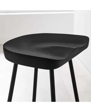 MODWAY Concord Backless Wood Counter Stools, Set Of 2