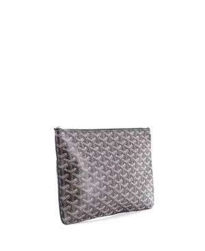Goyard Mm Senat Zip Pouch Coated Canvas - Brown