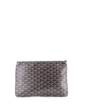 Goyard Mm Senat Zip Pouch Coated Canvas - Brown