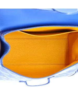 Goyard Mini Saigon Top Handle Bag Coated Canvas With Leather - Blue