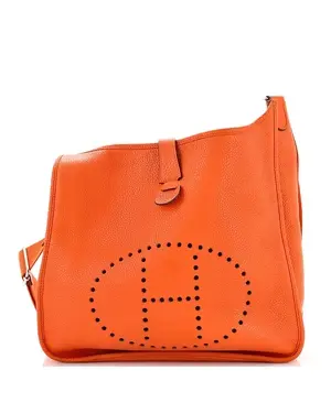 Hermès Gm Evelyne Bag Gen Iii Clemence - Orange